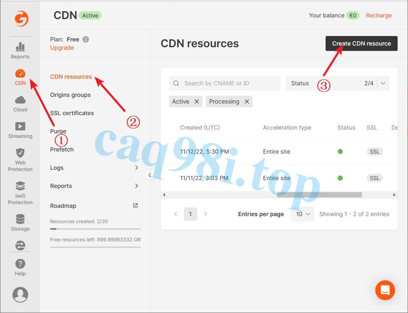 Gcore CND 简介与使用教程-建站与VPS